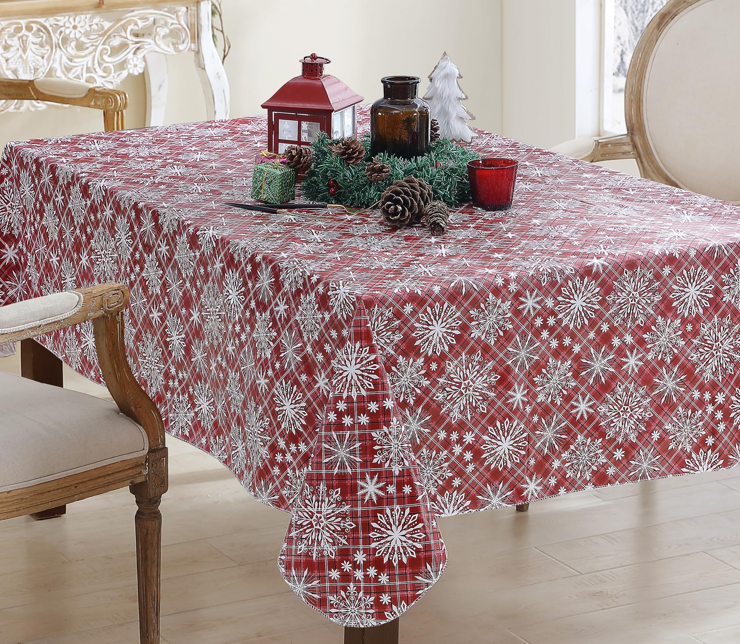 Amazon.com: Newbridge Red Golden Holly and Berry Christmas Vinyl ...