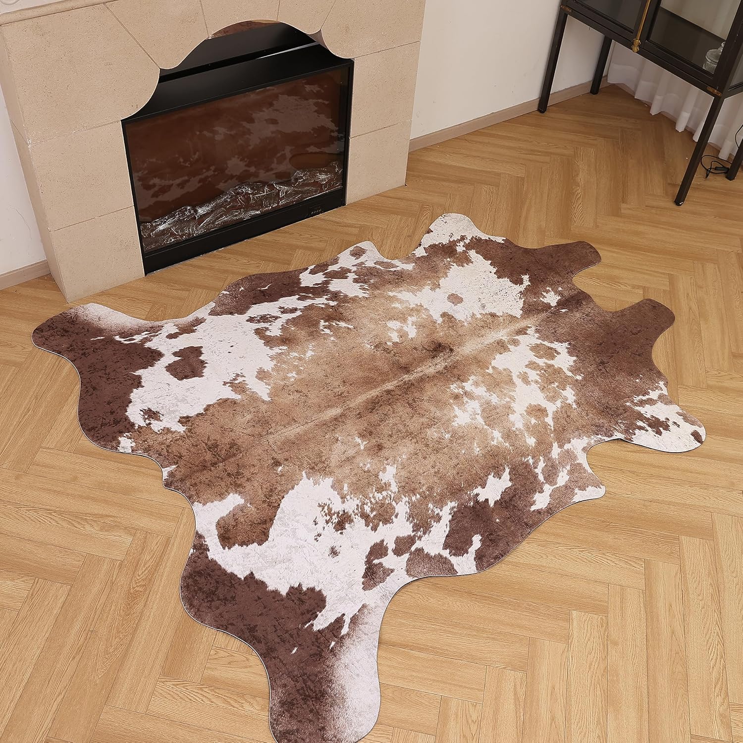 Amazon.com: Faux Cowhide Living Room Rug - Cow Print Area Rug for ...