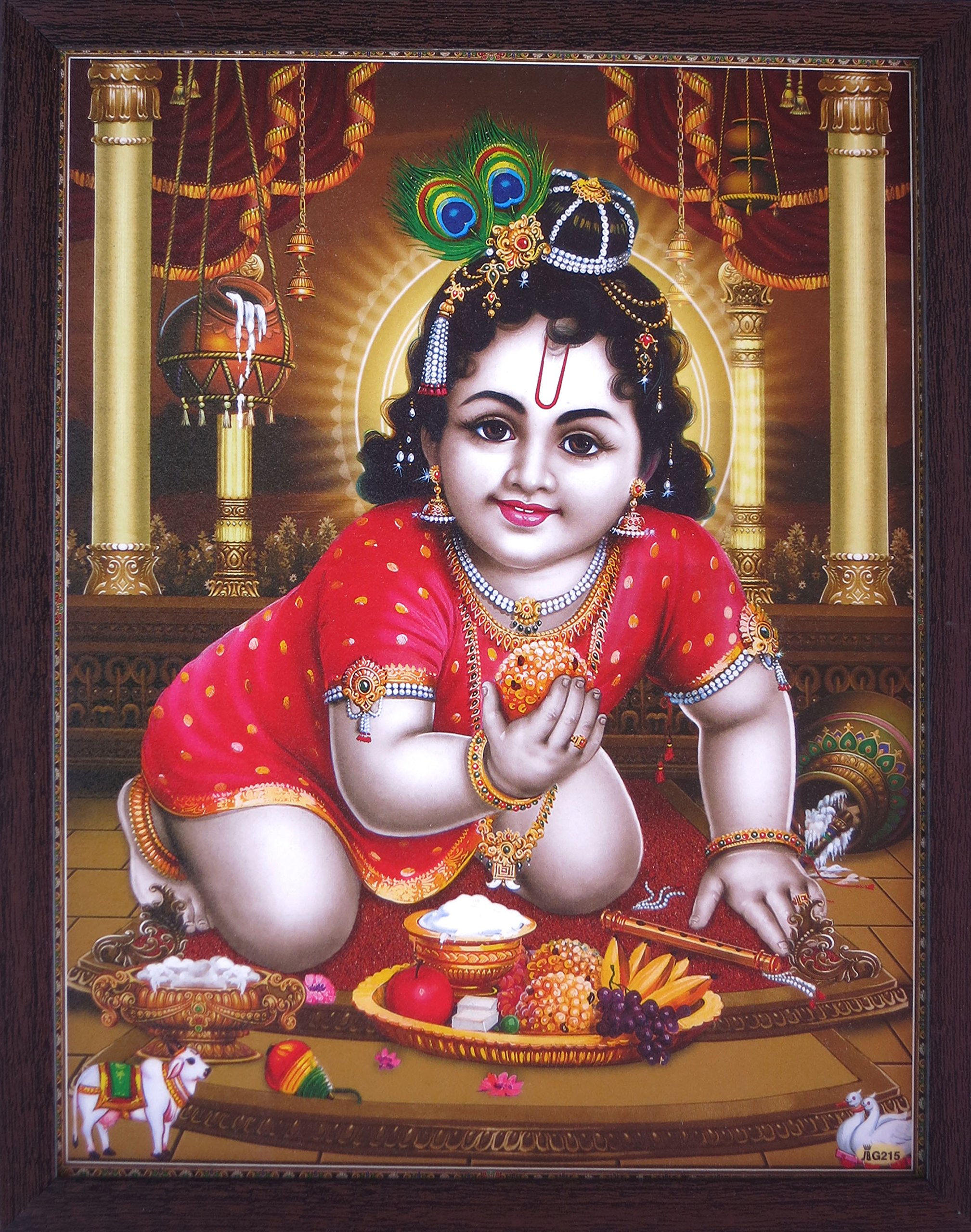 Buy Handicraft Store Lord Child Bal Krishna Eating and Enjoying Butter ...