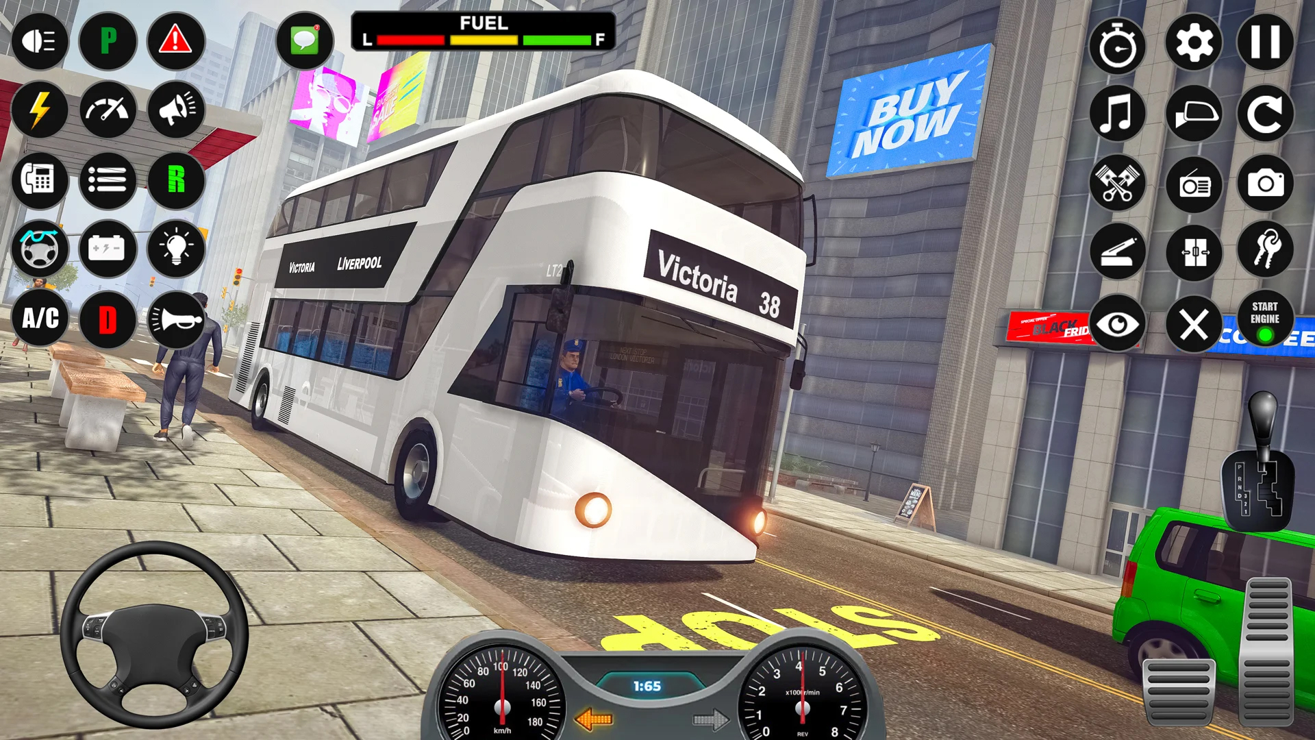 City Smart Euro Coach Bus Driving School Simulator Passenger Transport ...