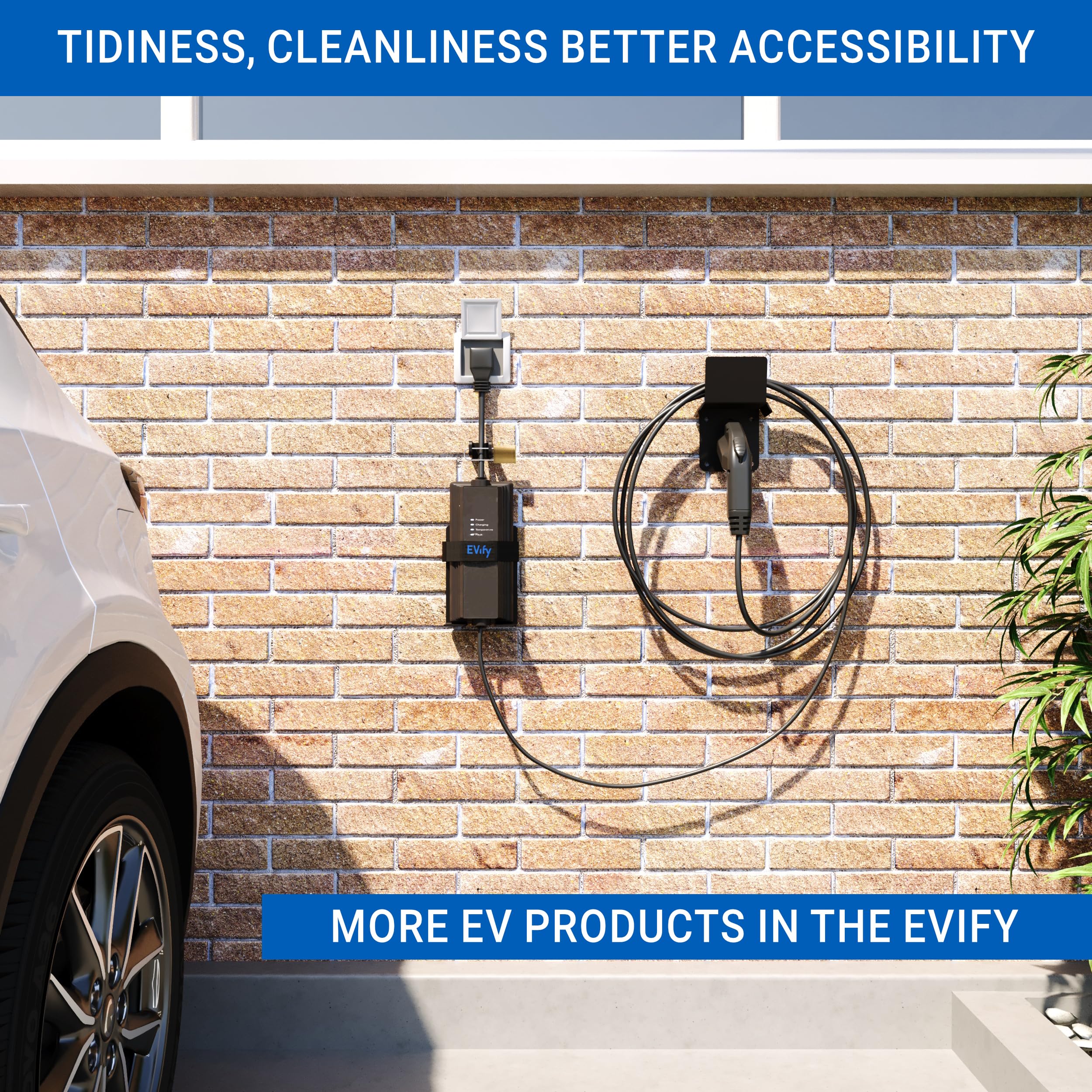 EVify EV Charger Holder – EV Type 2 Wall Bracket – Resistant stainless ...