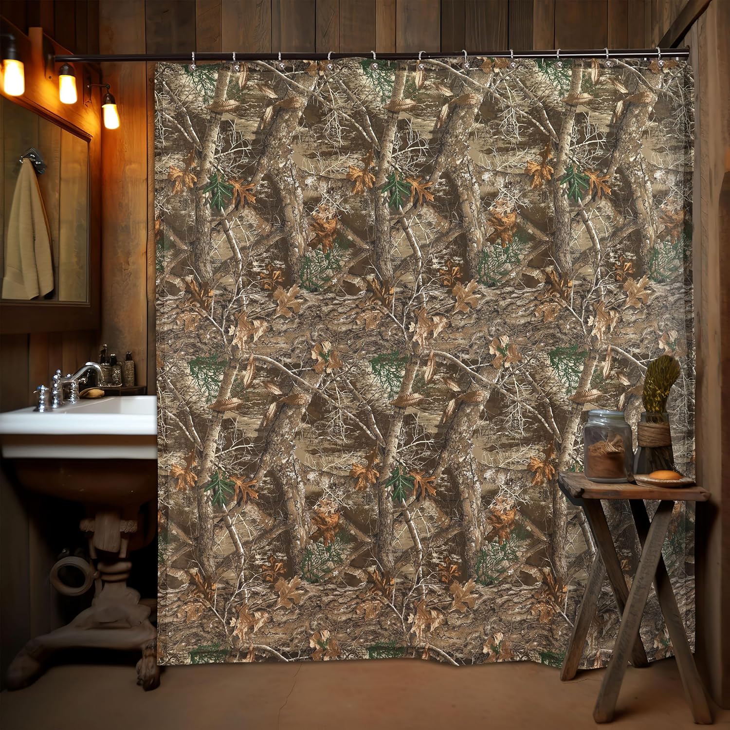 Amazon.com: VISI-ONE Realtree Edge Camo Rustic Shower Curtain, 72 Inch ...