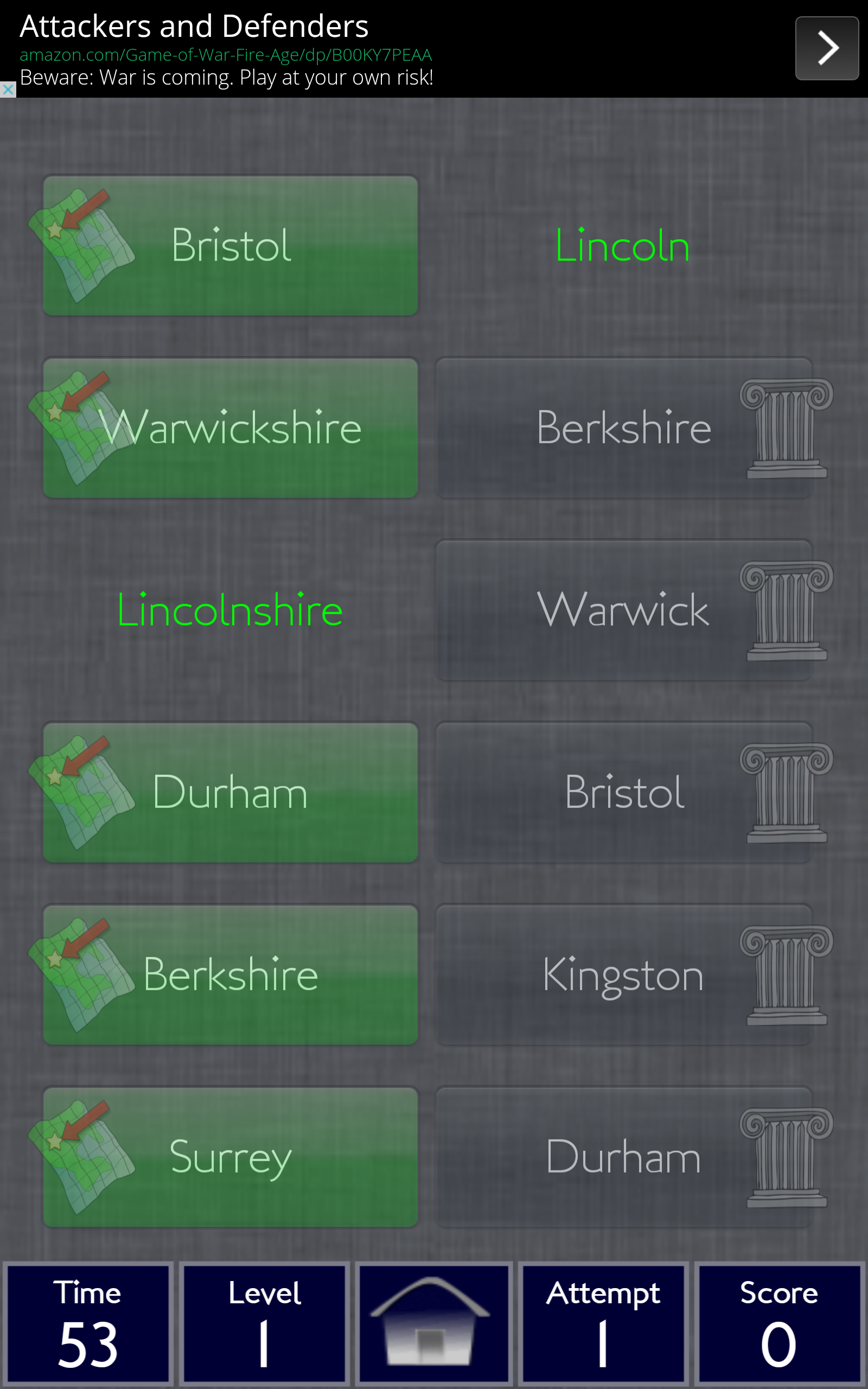 England Counties Geography Match Free - App on Amazon Appstore