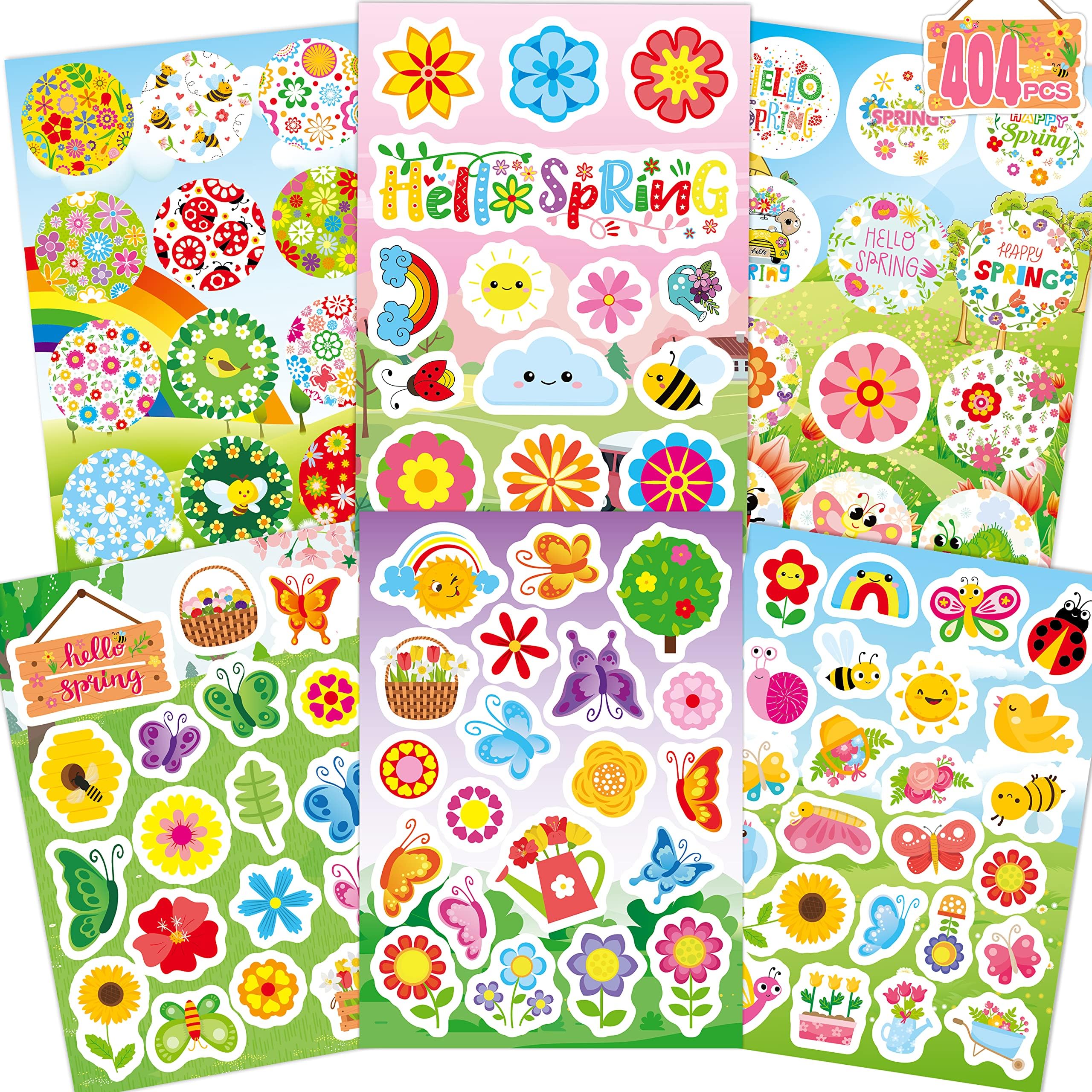 Amazon.com: 1116PCS Flower, Bird & Leaf Stickers, 24 Sheets Birds and ...