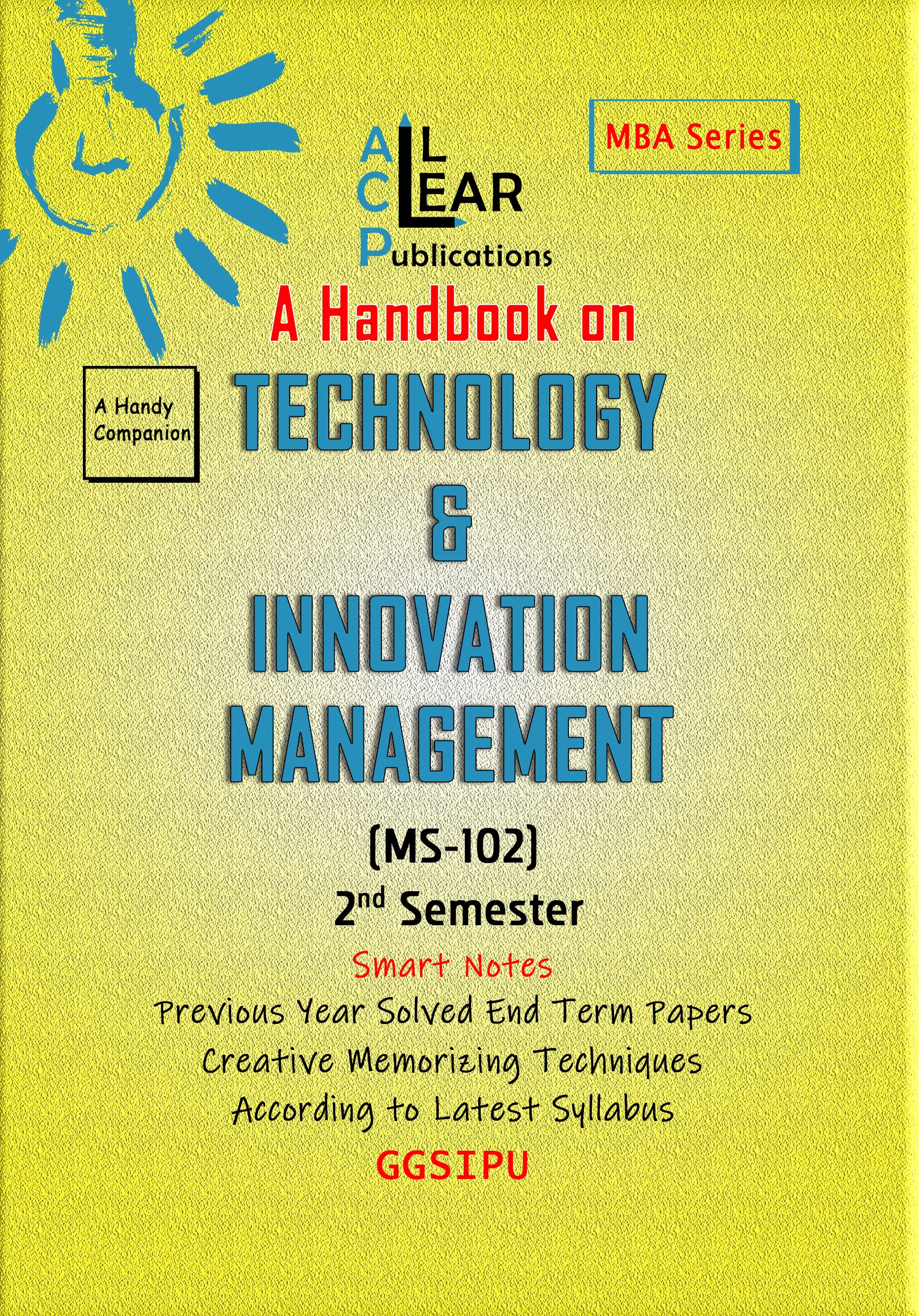 Buy A Handbook on Technology & Innovation Management MBA 2nd Semester MS 102 GGSIPU IPU IP ...