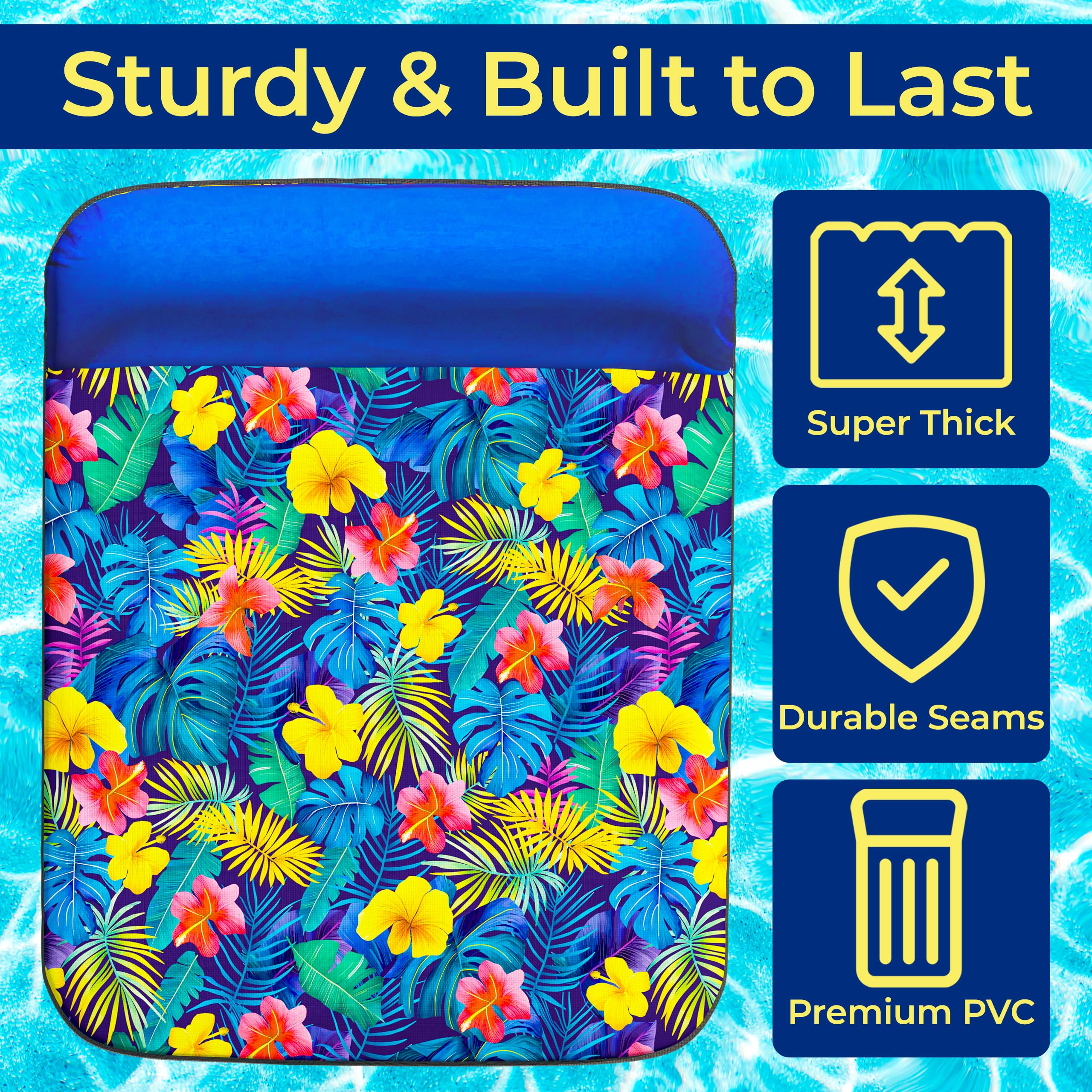 JAMBO Pool Floats, Extra Large Fabric Pool Float, Comfortable Oversized ...