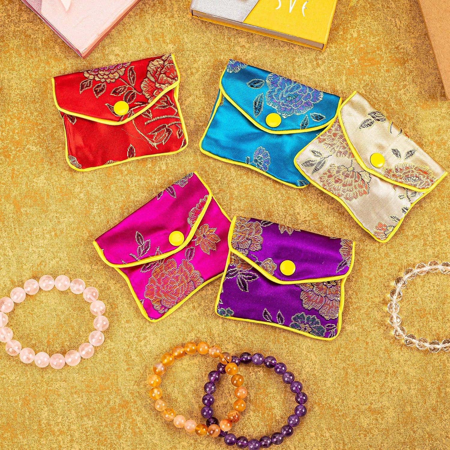 Amazon.com: OceeK Travel Jewelry Organizer Bag 15PACK Jewelry Silk ...