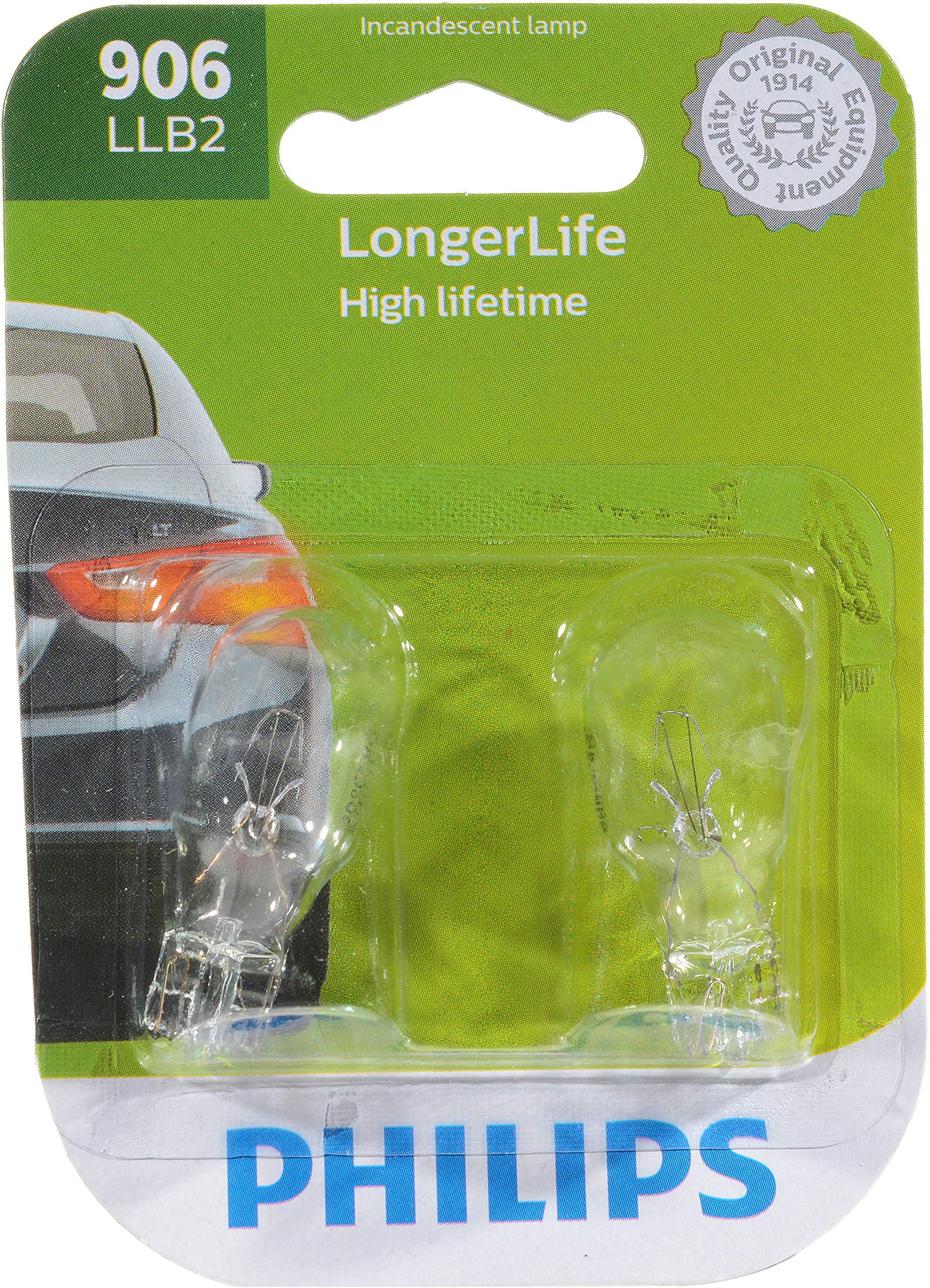 Philips 906 LongerLife Miniature Bulb, 2 Pack, Headlight Bulbs - Amazon ...