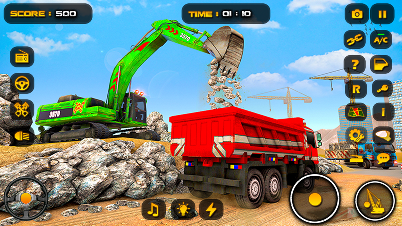 City Construction Sand Games : Heavy Excavator Truck Driver Game Free ...