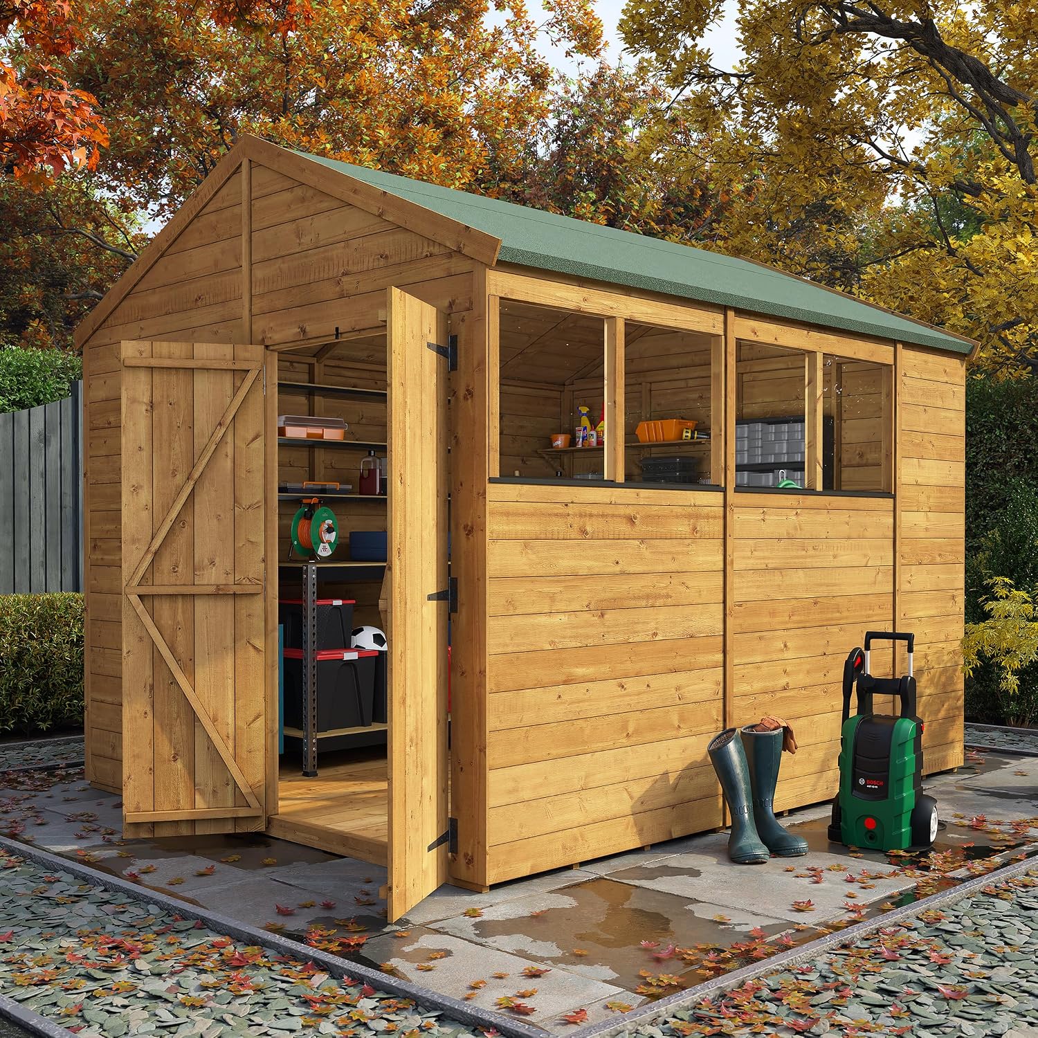 BillyOh Pro Apex HD Shed- 10x8 Windowed 15mm : Amazon.co.uk: Garden
