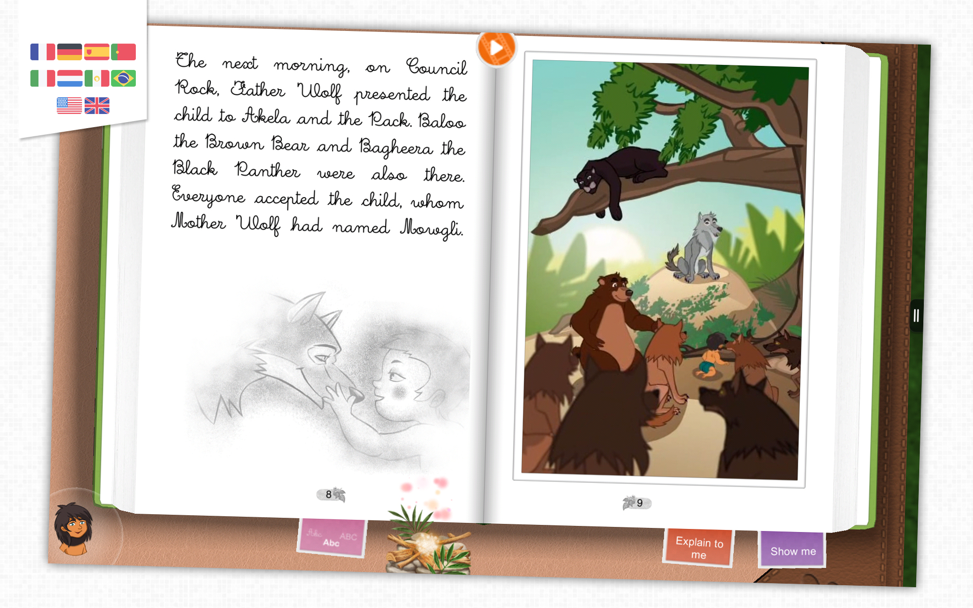 Le Livre de la Jungle - Livre interactif pour enfants - Application sur ...