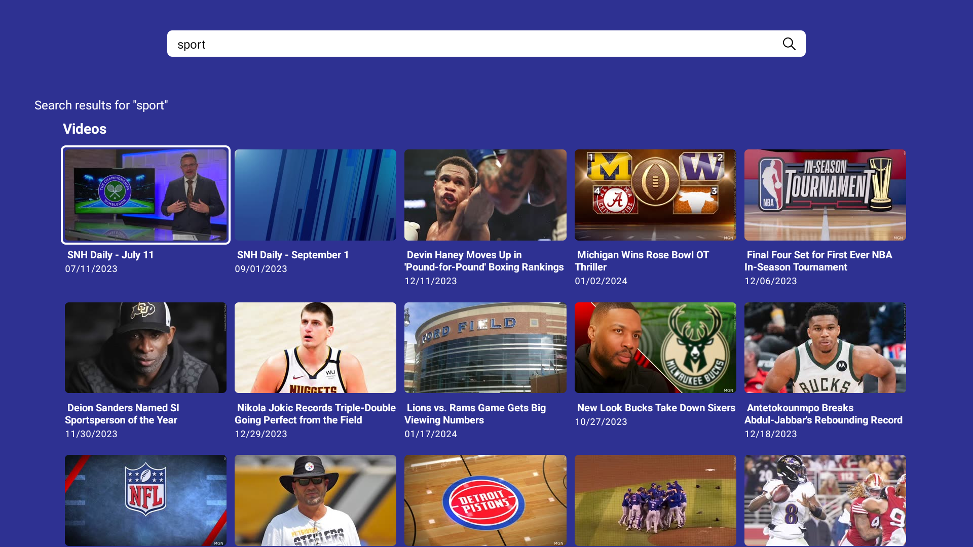 Sports News Highlights - App on Amazon Appstore