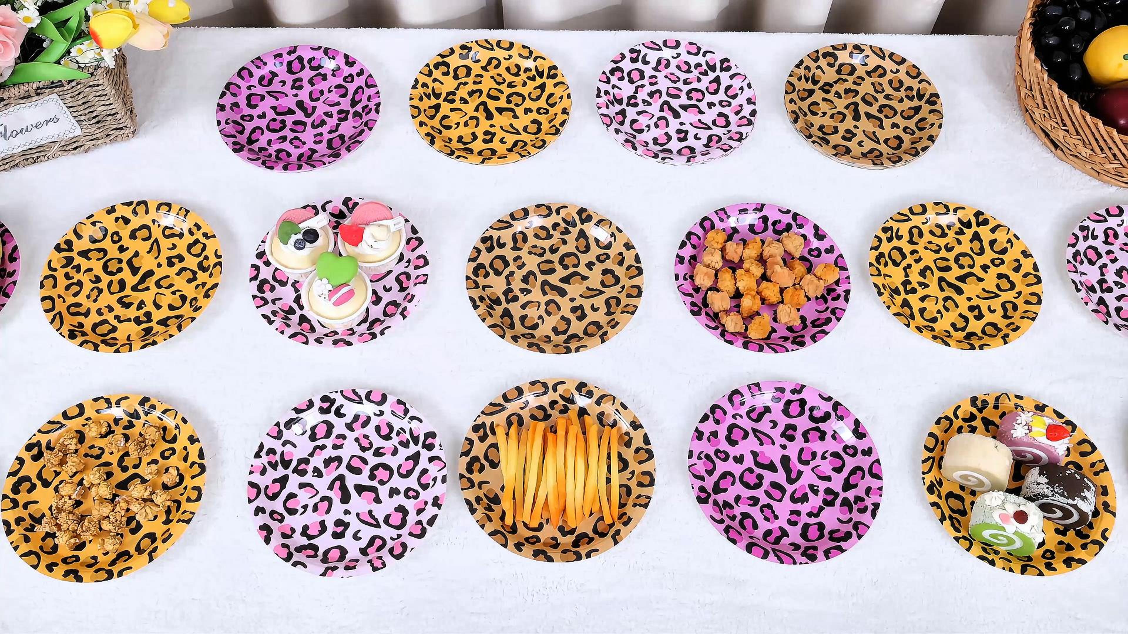 Cheetah Birthday Plates