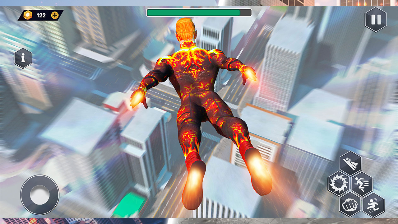 Real Open World Fire Superhero Rescue Missions Spider Rope Flying Hero ...