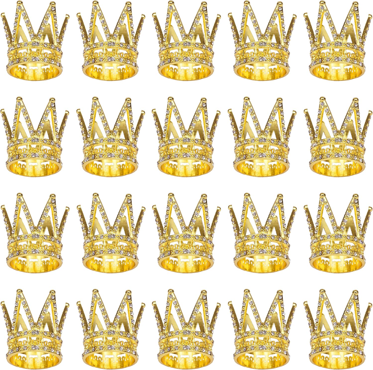 Amazon.com: 20Pcs Mini Crown Cake Topper Little Crowns Baby Shower ...
