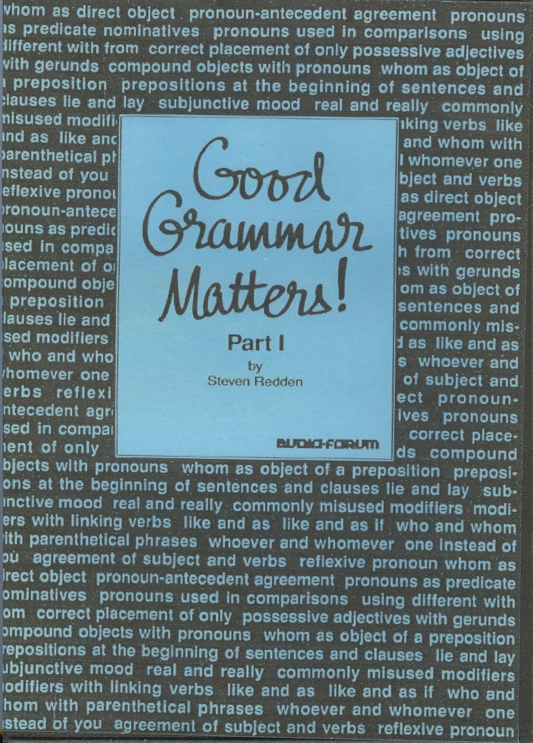 Good Grammar Matters: John Redden: 9781579701277: Amazon.com: Books
