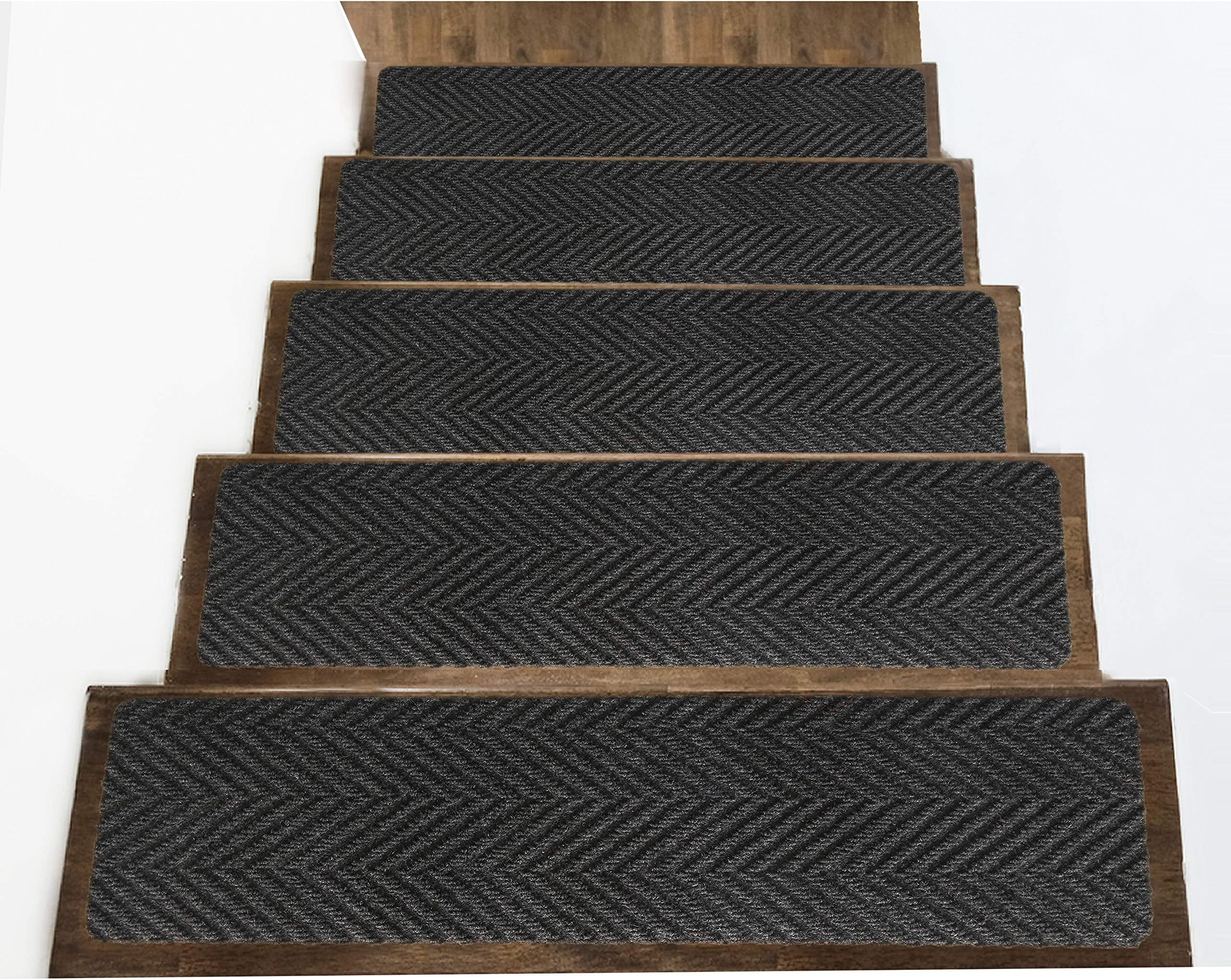 Amazon.com: FINEHOUS Rubber Stair Treads Non-Slip Outdoor 42”x10” (5 ...
