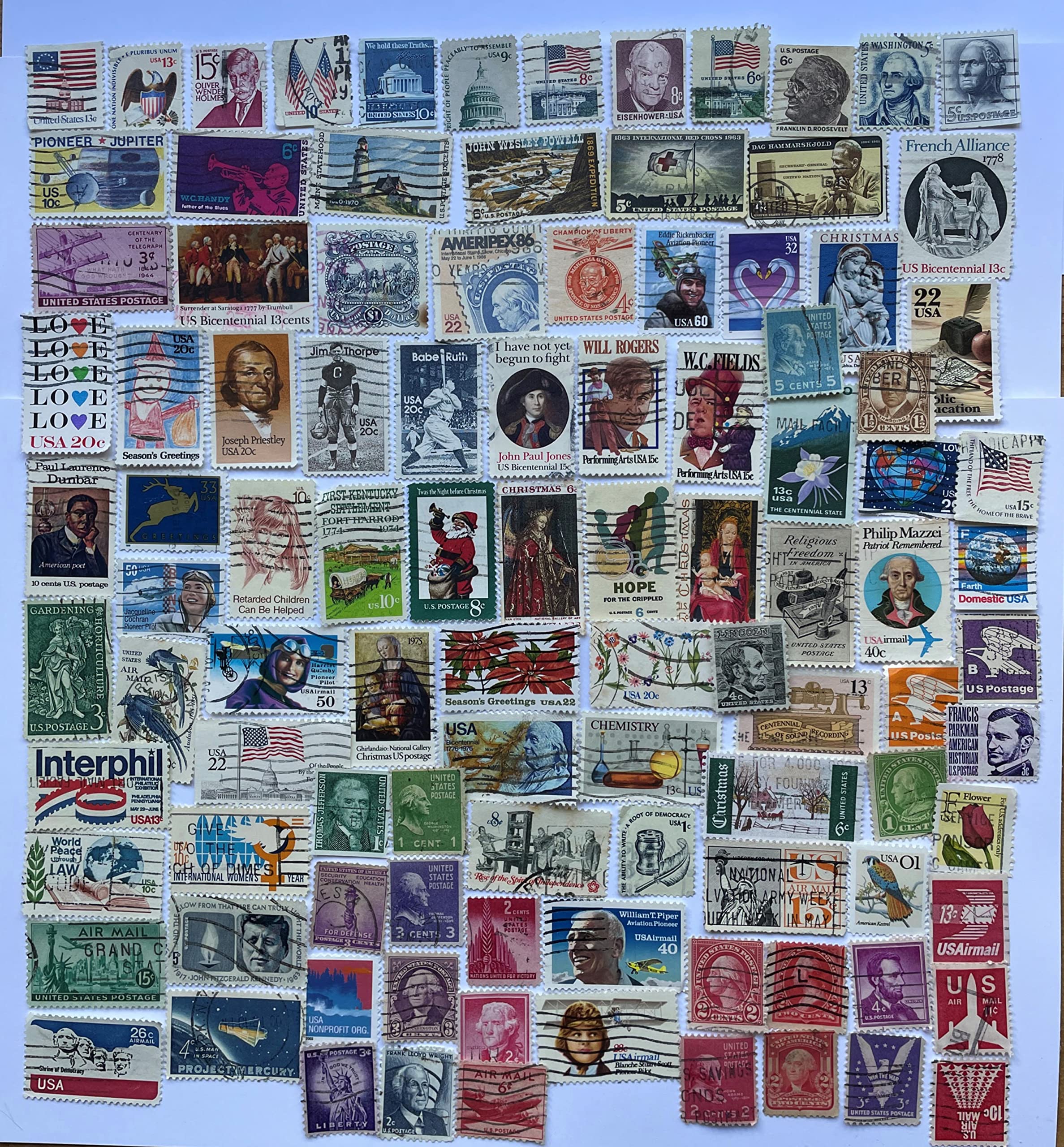 USA Postage Stamps Collection - 100 Different (Stamps for Collector ...