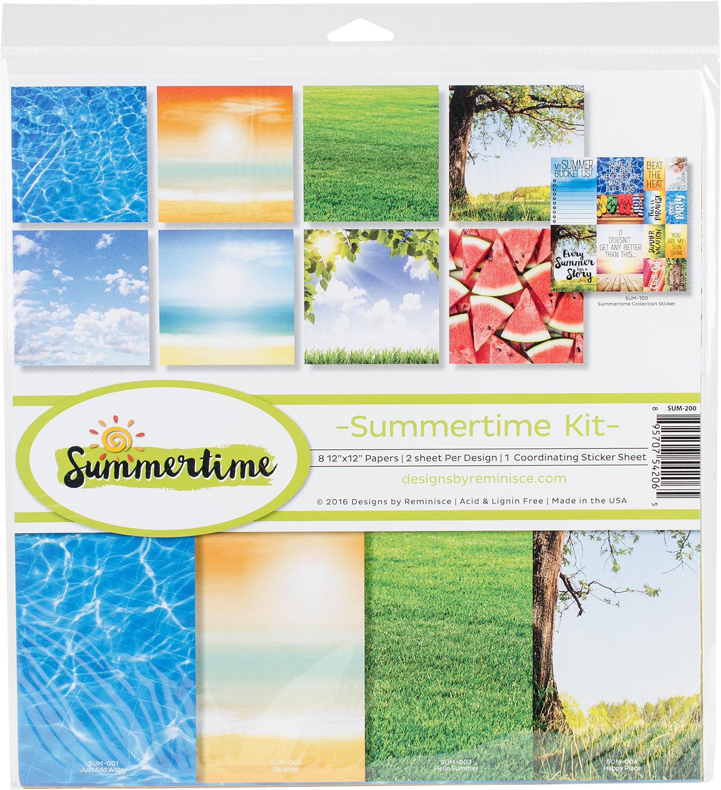 Amazon.com: Reminisce Pathways Scrapbook Collection Kit,White, 12x12 inches