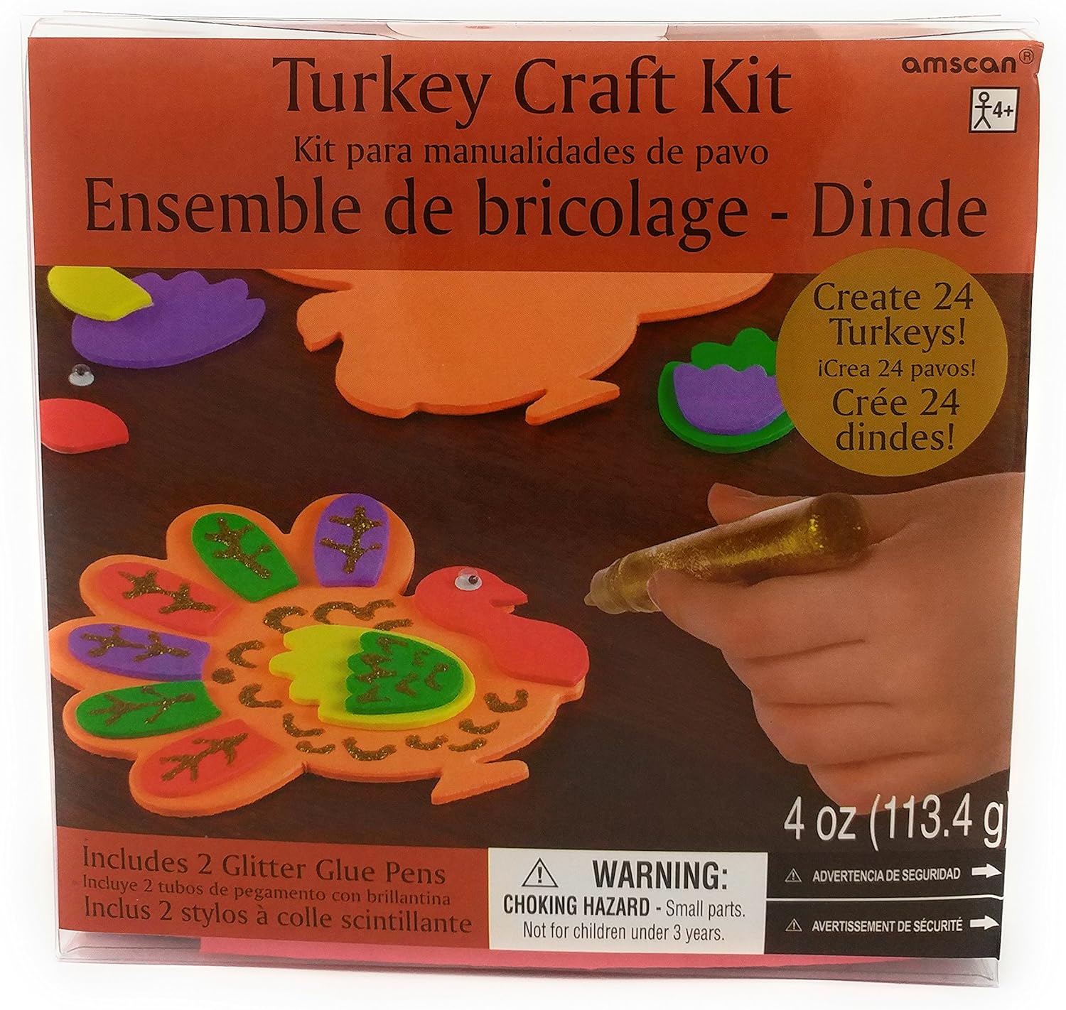 Amazon.com: Thanksgiving Party Turkey Craft Kit | Makes Up To 24 ...