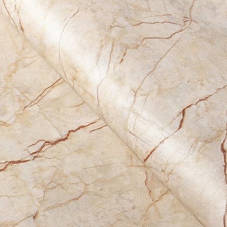 Amazon.com: Removable Vinyl Beige Marble Contact Paper for Countertop ...