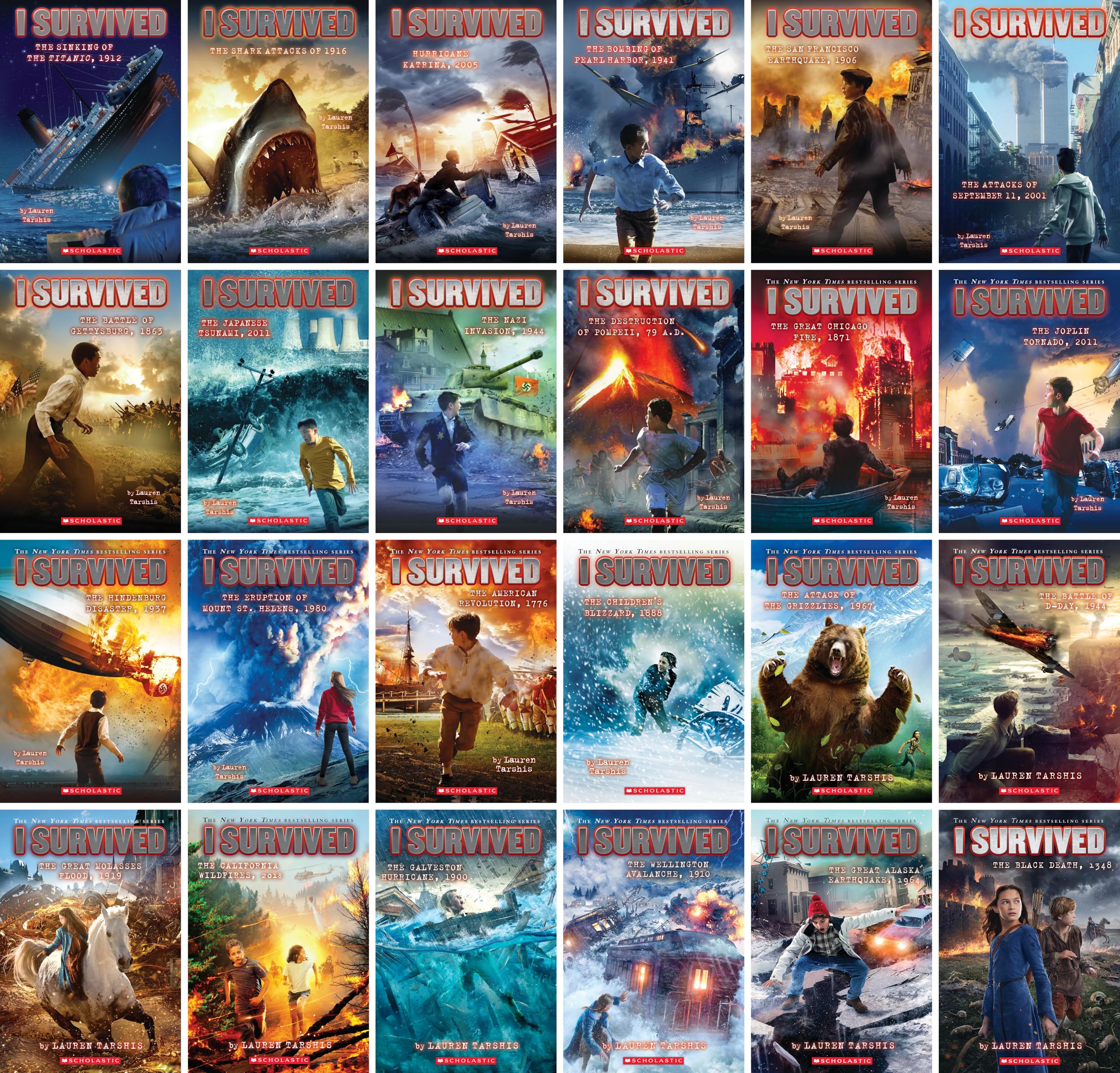I Survived Series Complete Set (24 Books): Lauren Tarshis ...