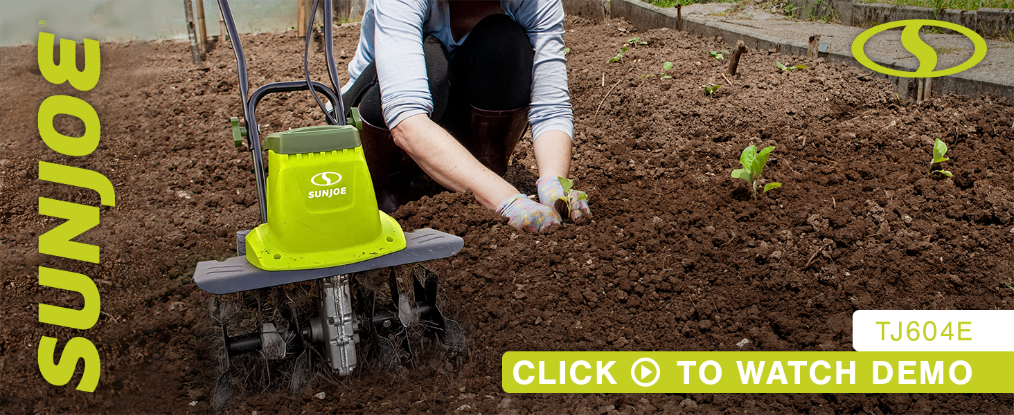 Watch Sun Joe TJ604E Electric Garden Tiller/Cultivator Demo Video on ...
