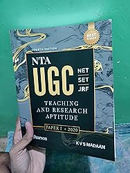 NTA UGC NET/SET/JRF: Teaching & Research Aptitude Paper 1 | By Pearson : KVS Madaan: Amazon.in ...