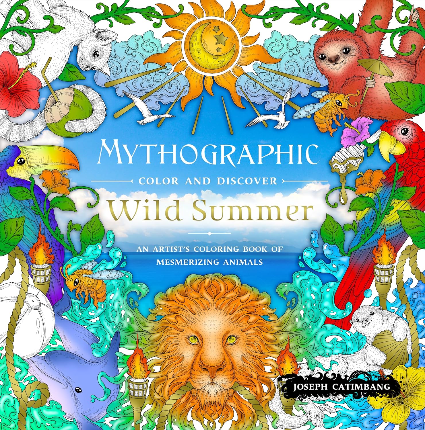 Amazon | Wild Summer: An Artist’s Coloring Book of Mesmerizing Animals ...