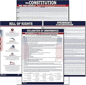 American Founding documents XL Laminated 4 Pack: Complete US ...
