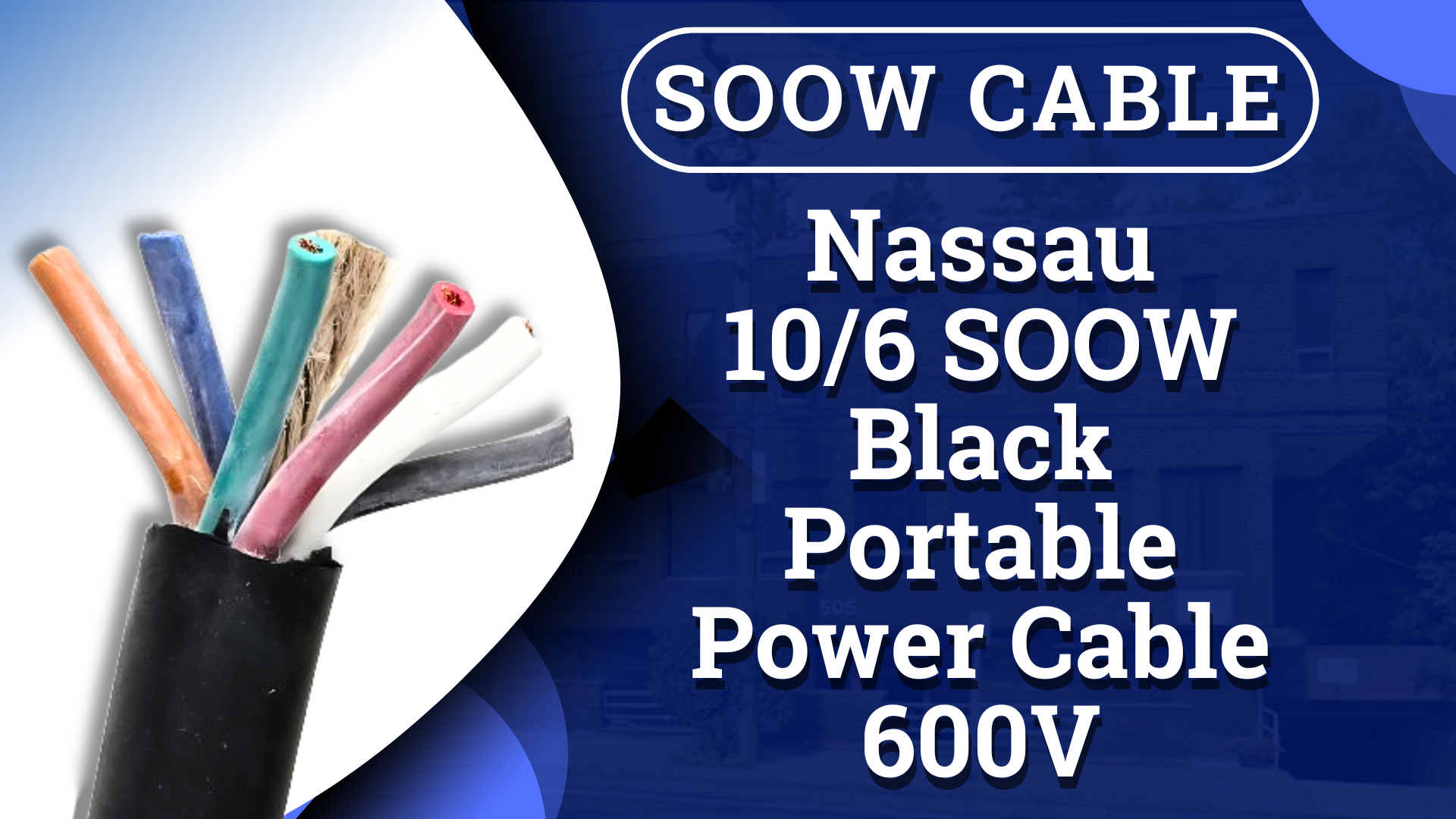 SOOW Portable Cable Nassau 10/6 SOOW Portable Power Cable - Per Foot ...