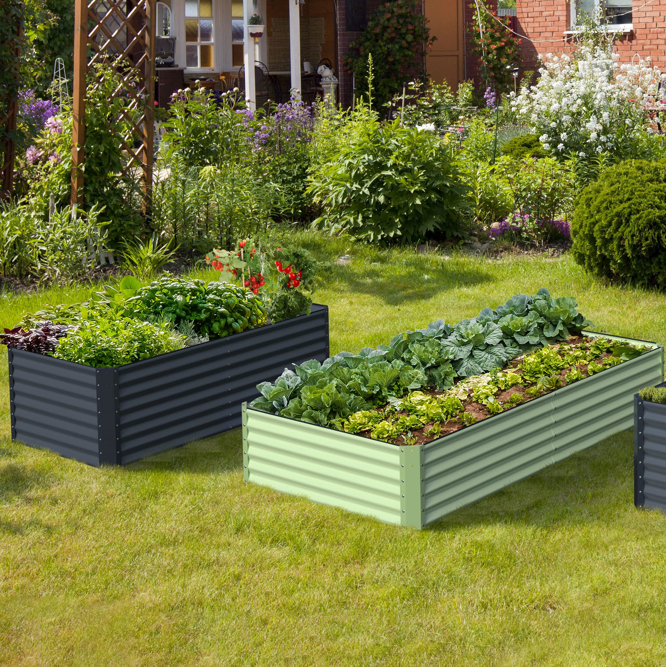Cajas De Jardín Galvanizadas Quictent Cama De Jardín Galvanizada