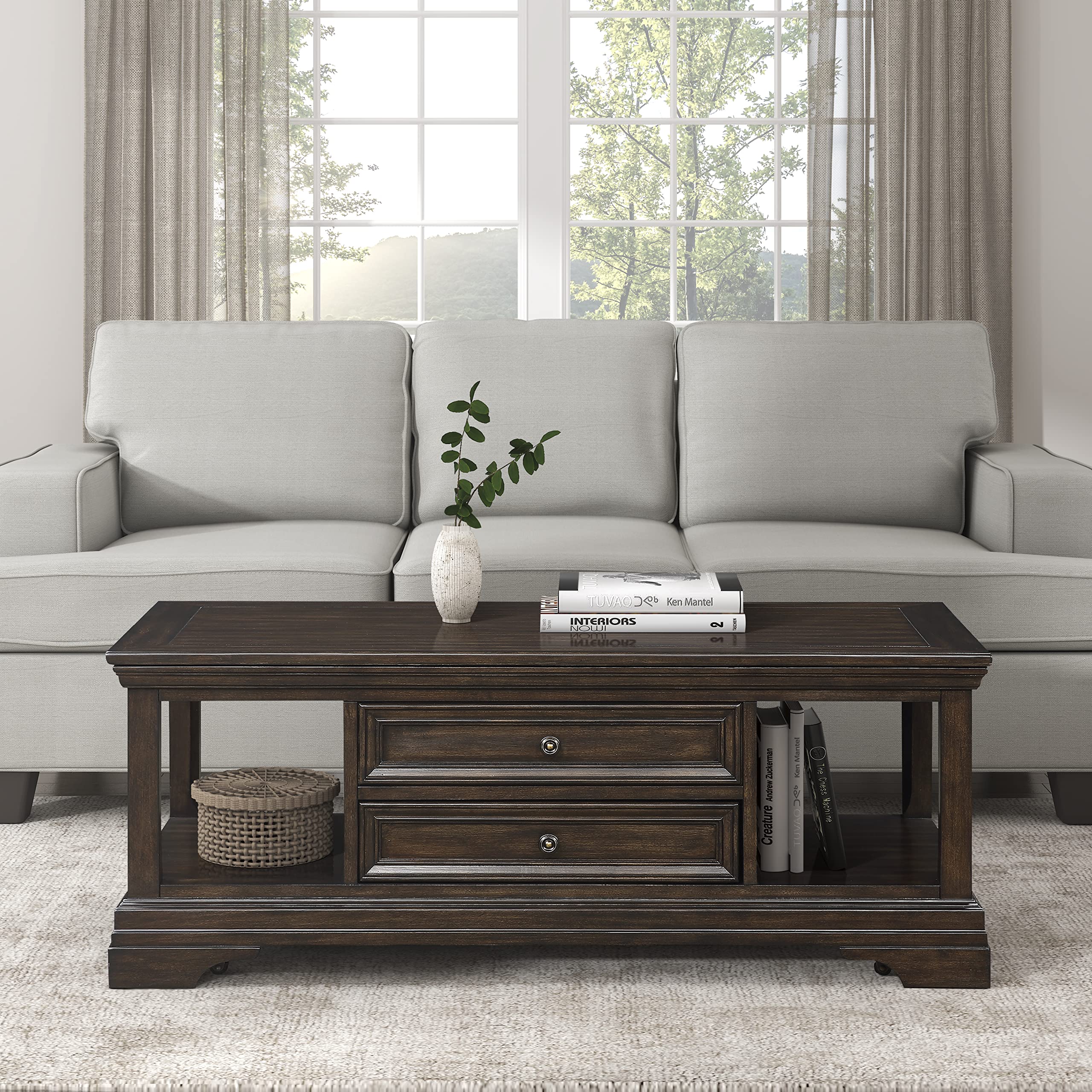 Amazon.com: Lexicon Lassen Lift Top Coffee Table, Espresso : Home & Kitchen