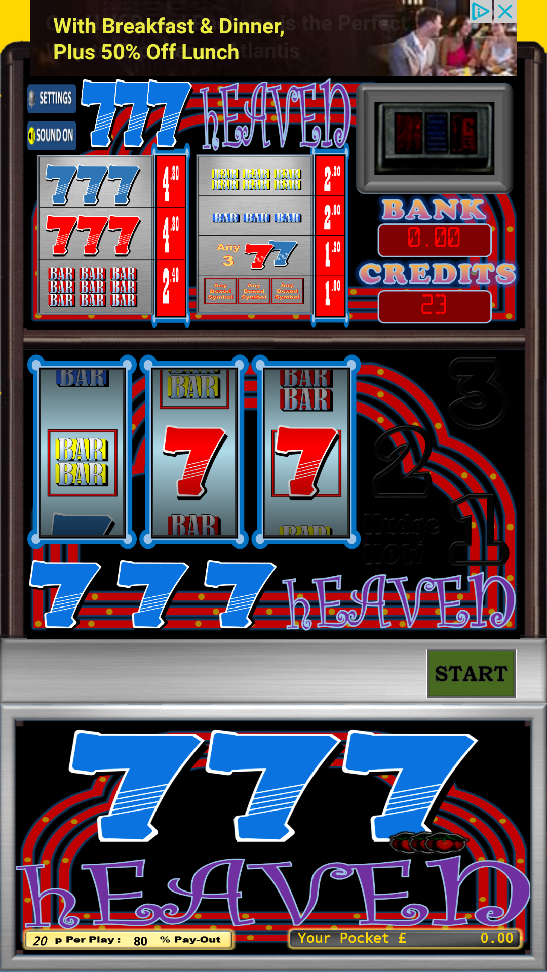 777 Heaven : Connected Sim - UK Classic Slot - App on Amazon Appstore