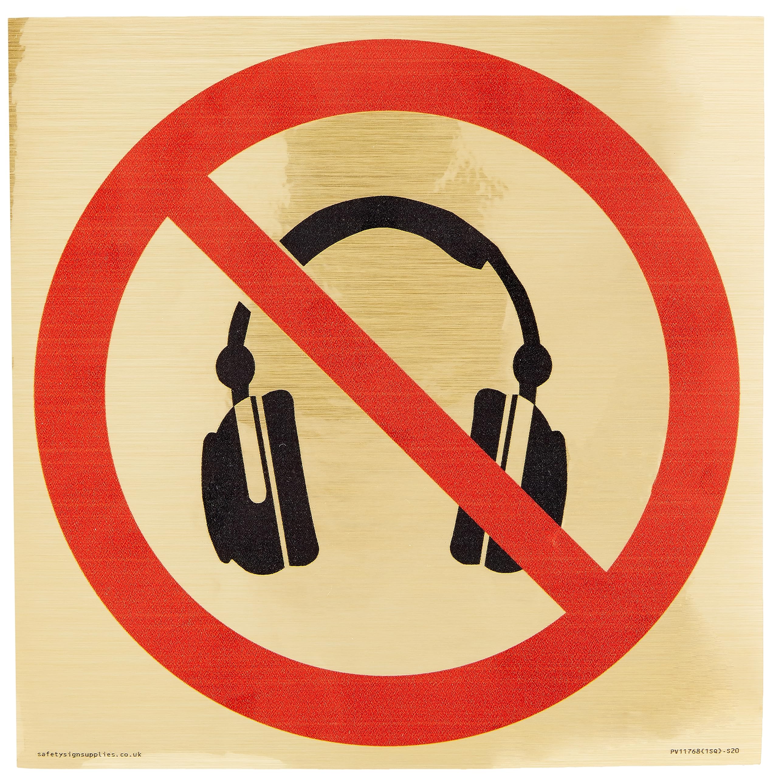 No Headphones Sign