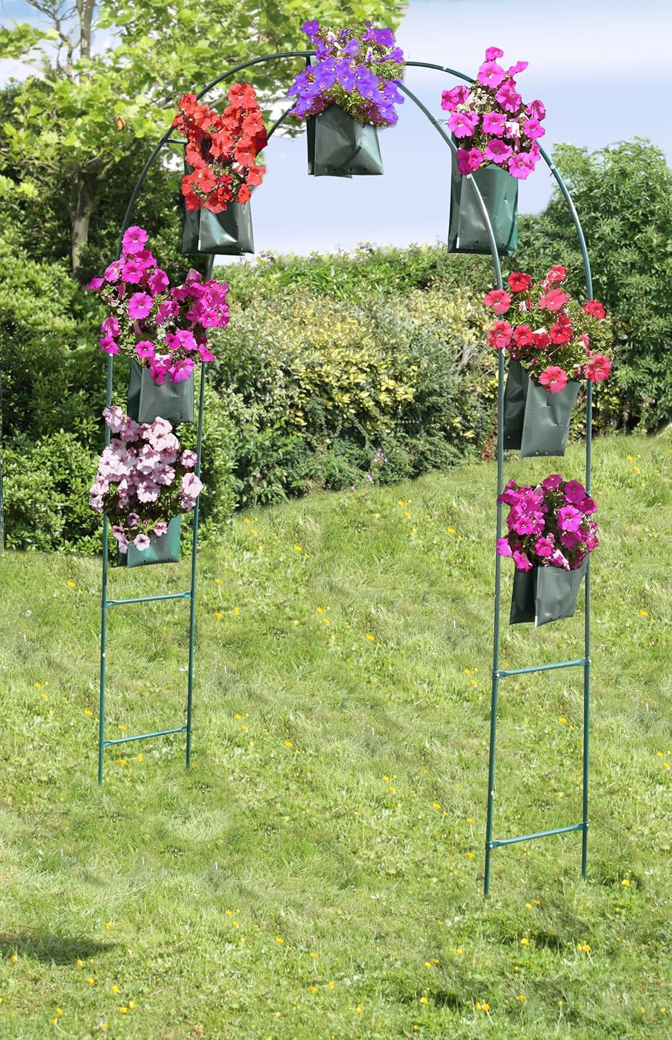 Amazon.com: Garden Flower Arch Kit - Garden Arch with 7 double pocket ...