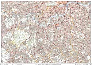 Amazon.com : South West London - SW - Postcode Wall Map - 47" x 33.25 ...