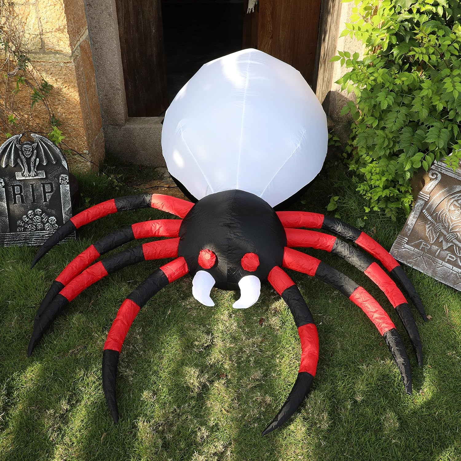 Buy ATDAWN 6FT Halloween Inflatable Spider with Magic Light, Blow Up ...