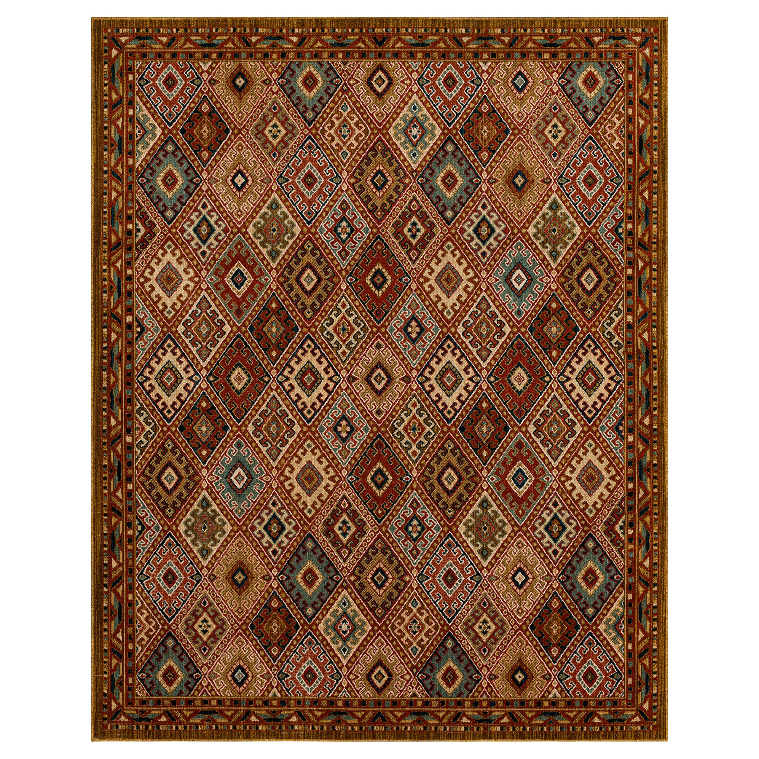 Amazon.com: Mohawk Home Pine Row Tile Medallion 3' x 5' Area Rug ...