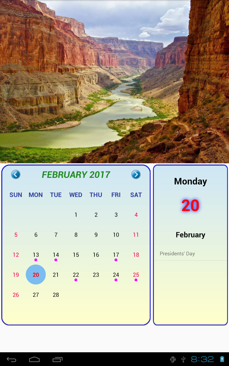 Calendar USA - App on Amazon Appstore