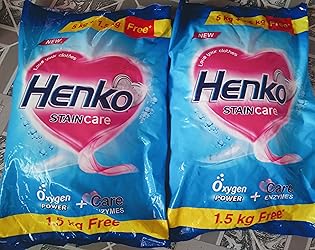 Henko Stain Care Detergent Powder 4 Kg For Hand Wash & Top Load Machine ...