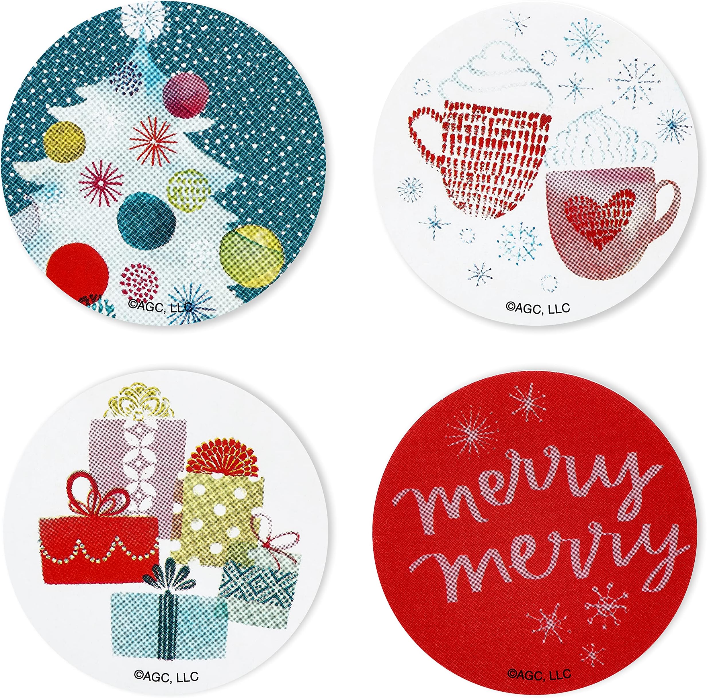 Amazon.com: Lucleag 360PCS Christmas Lights Stickers for Kids, New Year Envelopes Seals Stickers ...