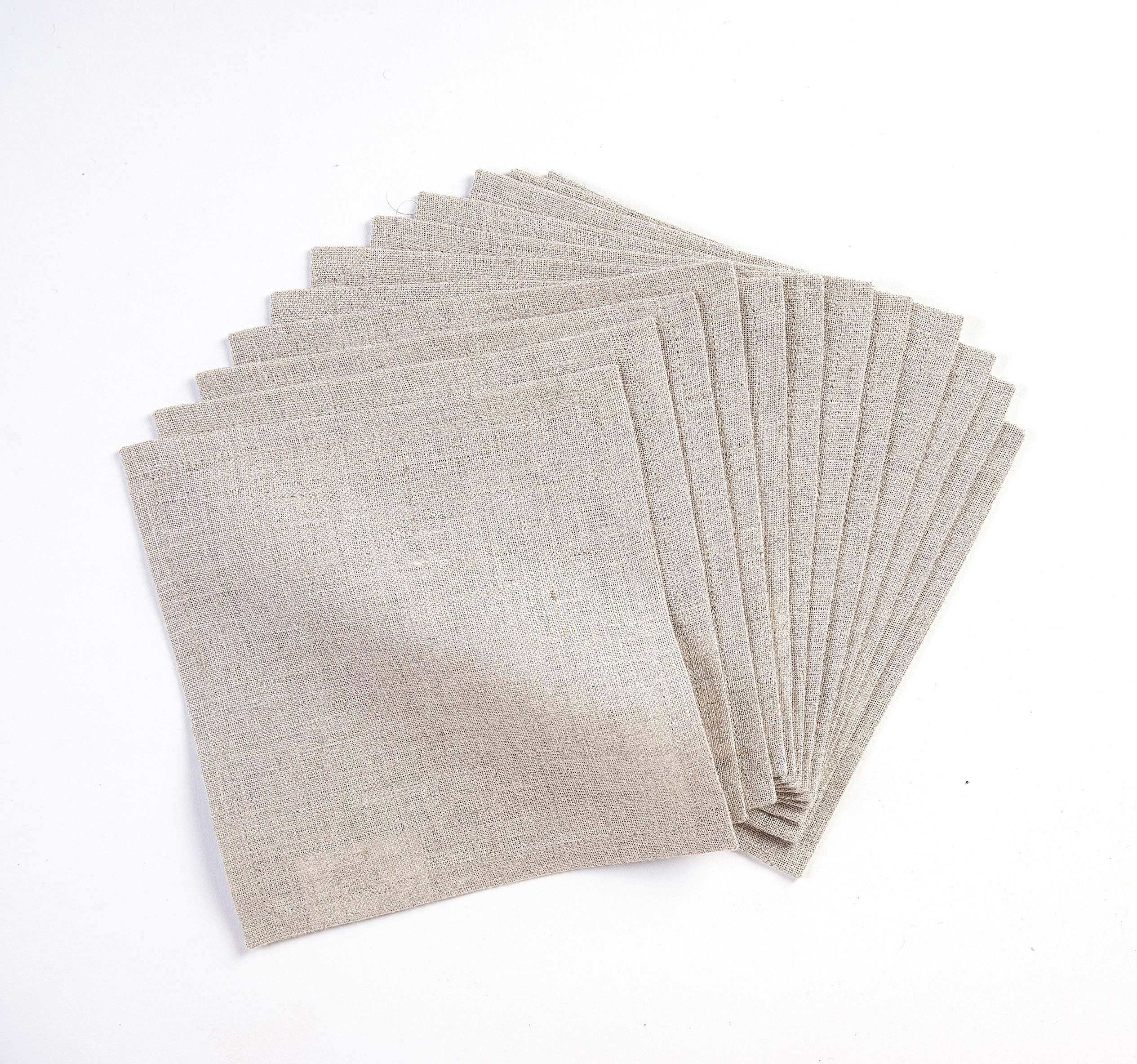 Amazon.com | 80 Pieces Linen Cocktail Napkins Bulk 6 x 6 Inch Cloth ...