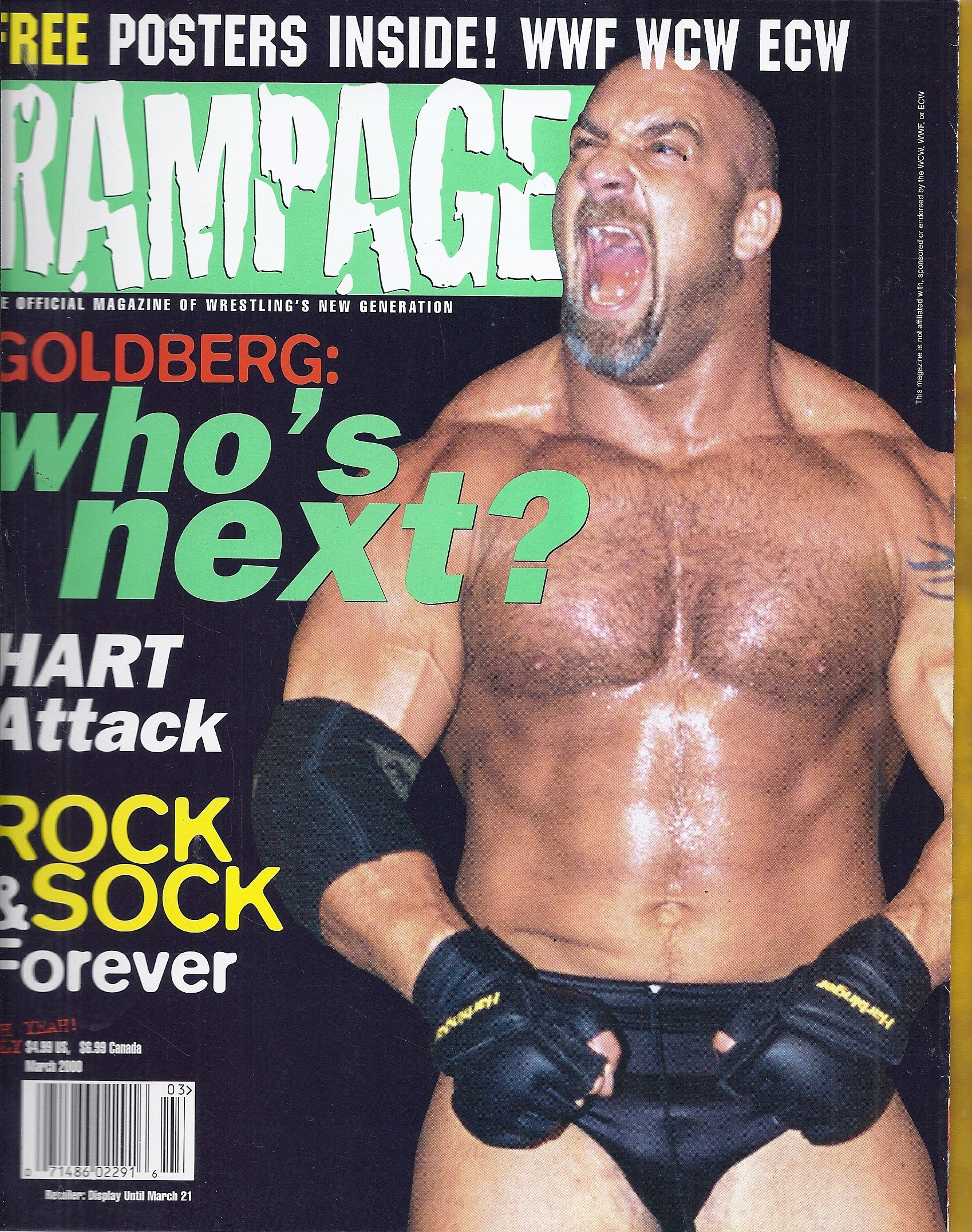Rampage Magazine (March 2000 - Cover: Bill Goldberg): V: Amazon.com: Books
