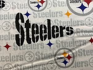 Amazon.com: NFL Cotton Broadcloth Pittsburgh Steelers White/Multi ...