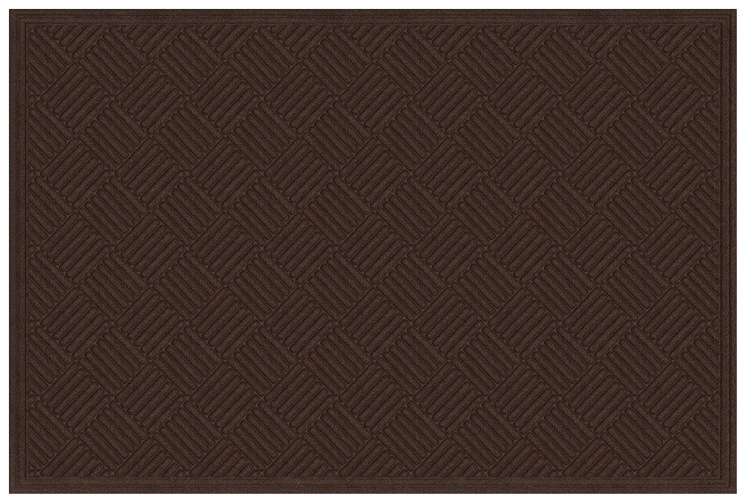 Apache Mills Textures Crosshatch 4' x 6' Non Slip Weather and Stain ...