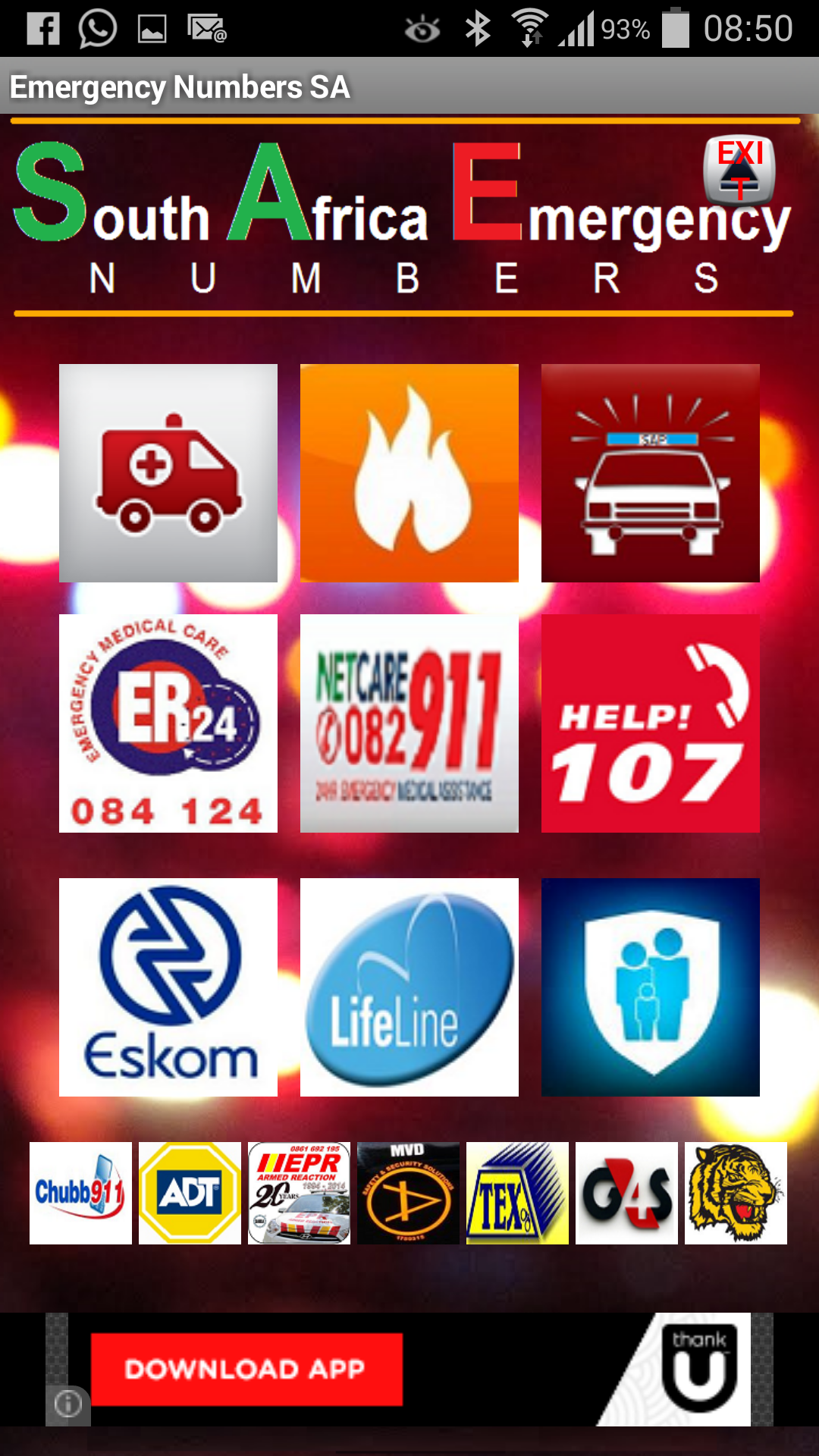Aplicación South Africa Emergency Numbers en Amazon Appstore
