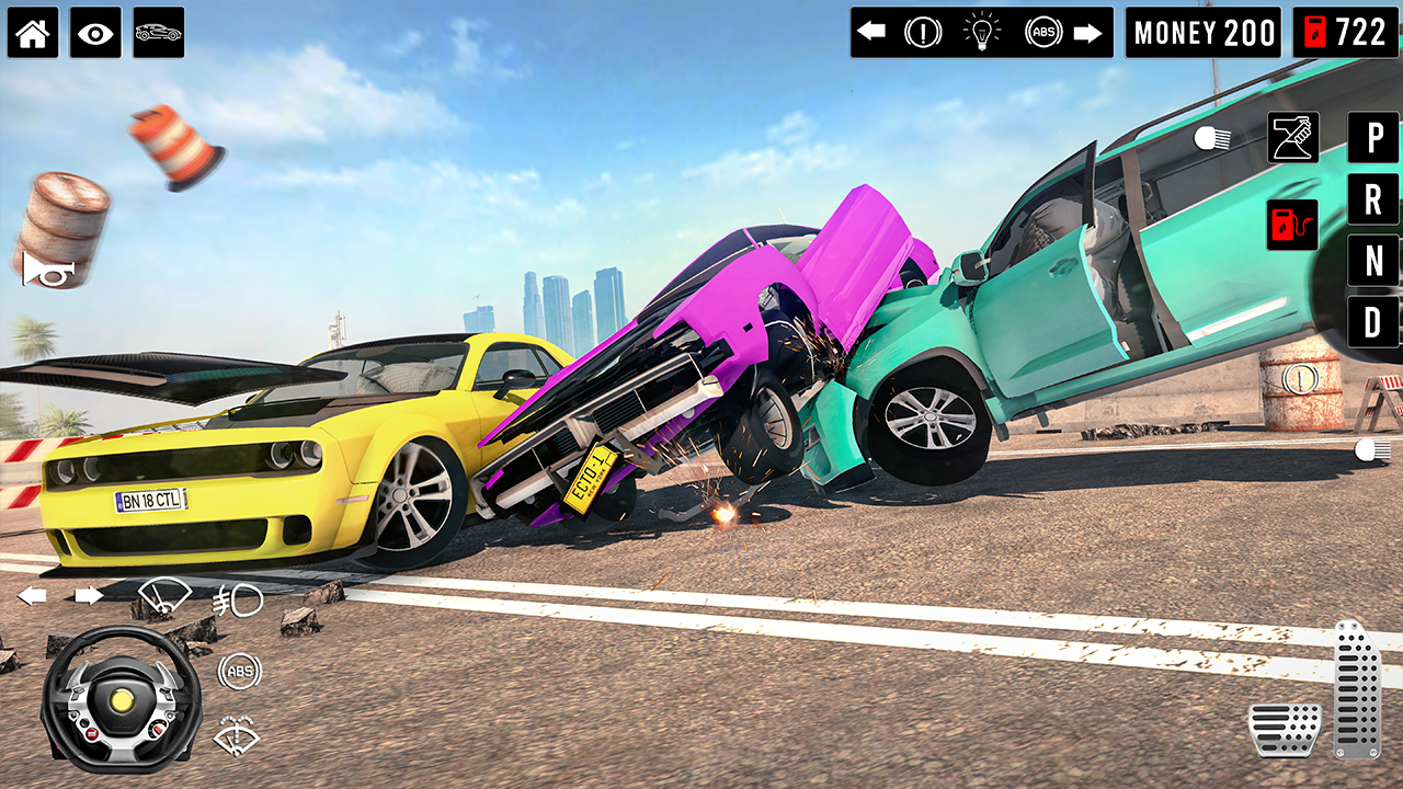 Mega Car Crash Simulator Road Smasher-Amazonアプリストアのアプリ