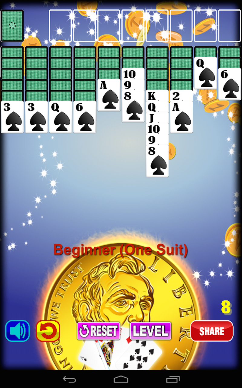 Liberty Coins Spider Solitaire Free Games for Kindle Fire HD Free Card ...