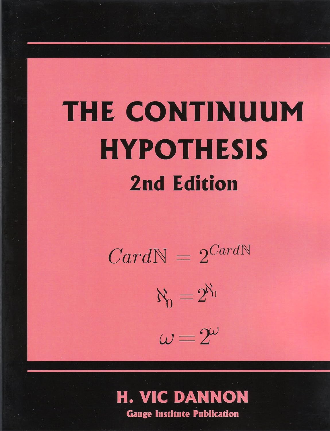 Amazon.com: The Continuum Hypothesis 2nd Edition: 9780980128772: H. Vic ...